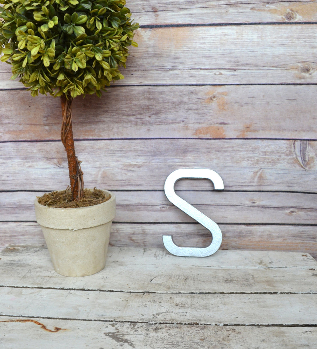 Cast Iron Metal Letter Monogram Silver – maidenlaneboutique