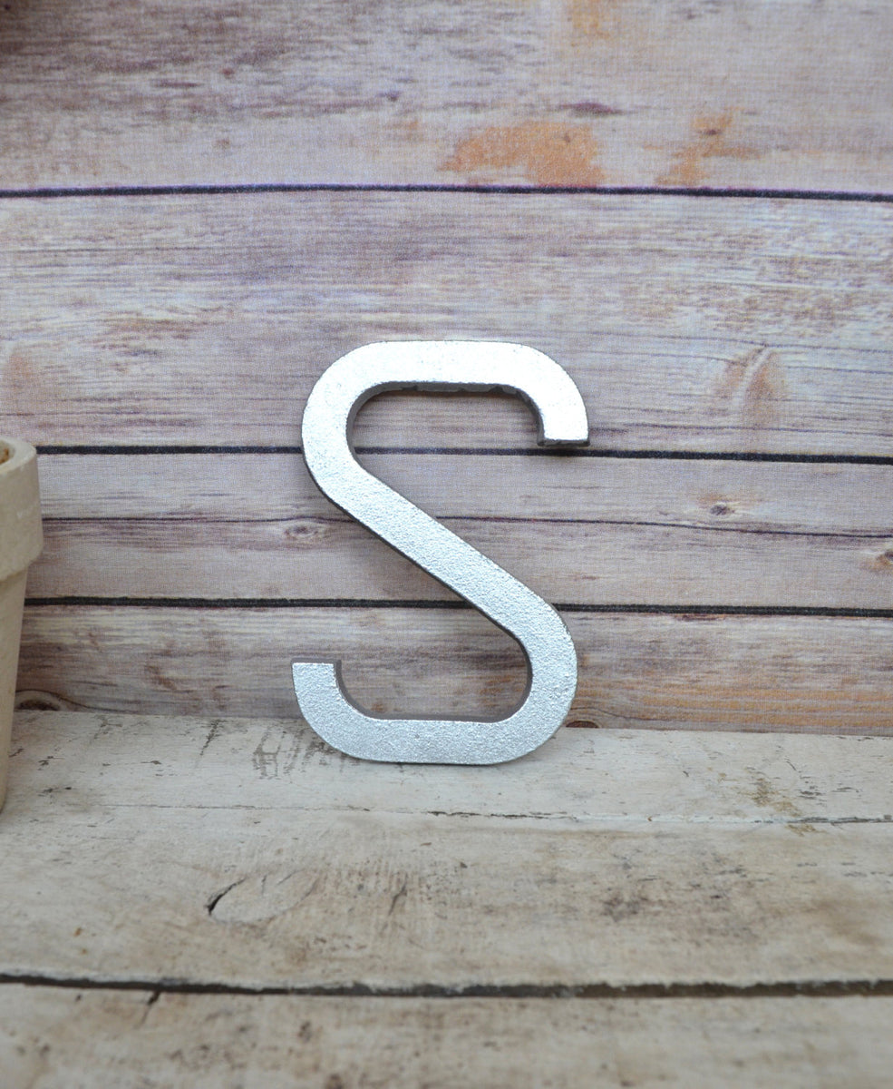 Cast Iron Metal Letter Monogram Silver – maidenlaneboutique