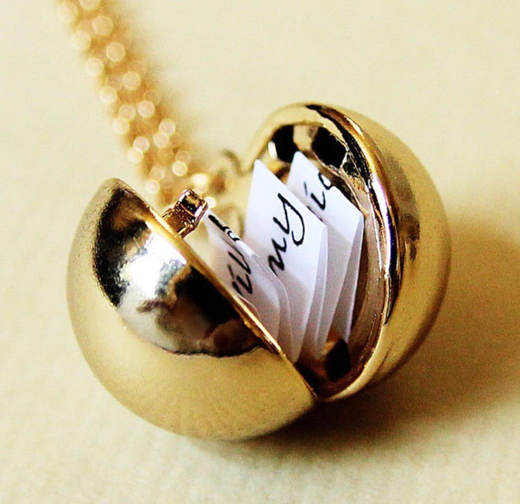 Message Ball Locket Necklace – maidenlaneboutique